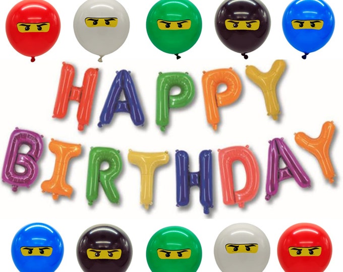 Ninja Balloons Ninja Birthday Party Ninja Party Supplies | Etsy
