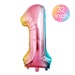 Rainbow 32" Number Balloons - Number Balloons, Giant Number Balloons ...