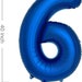 32 Inch Navy Blue Number Balloons, Blue Number Balloons, Giant Number ...