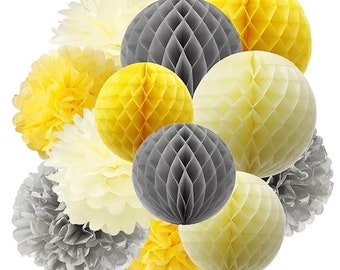 Yellow Gray Party - Etsy