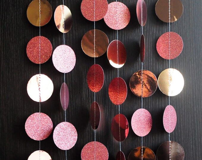 Rose Gold Party Backdrop Garland, Rose Gold Baby Shower, Rose Gold Hens ...