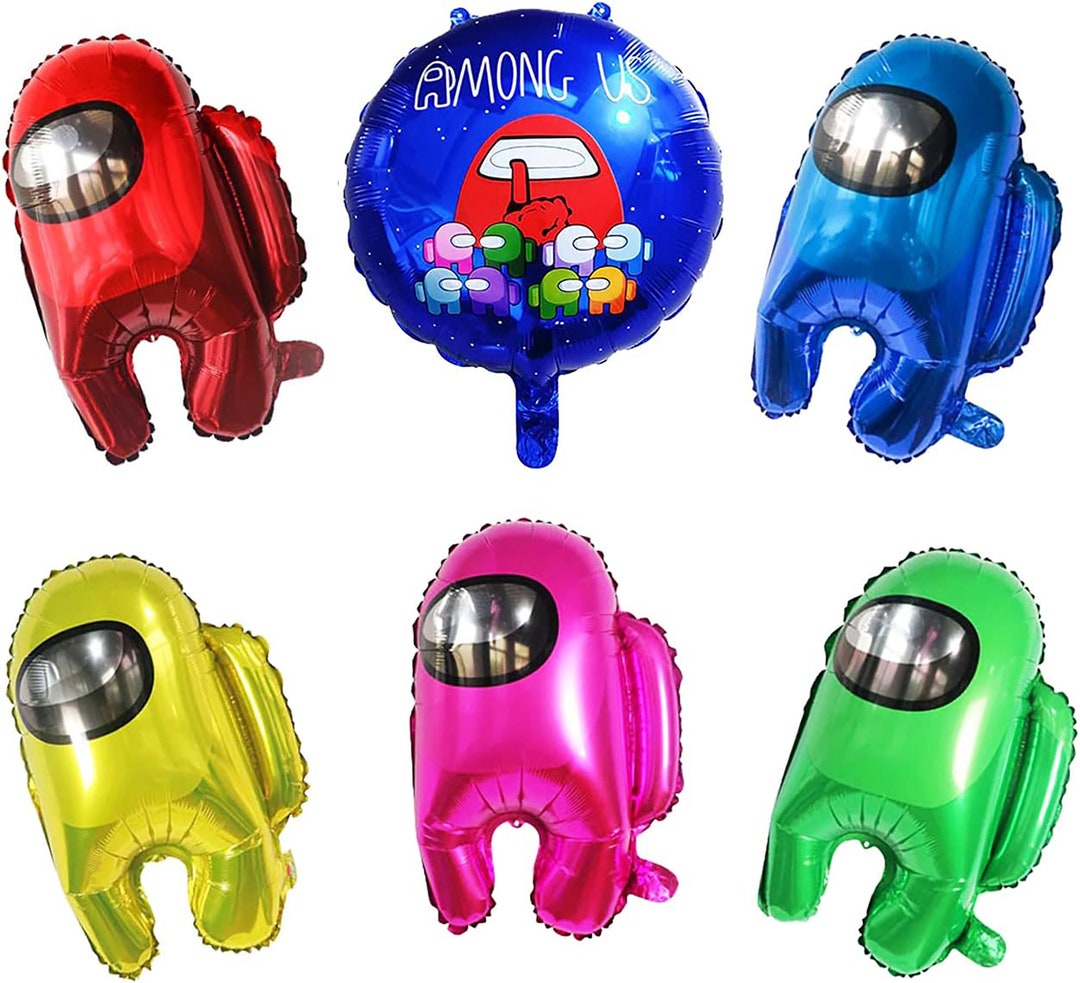 6pc AMONG US Balloons Party Supplies , Among Us Birthday, Among Us ...