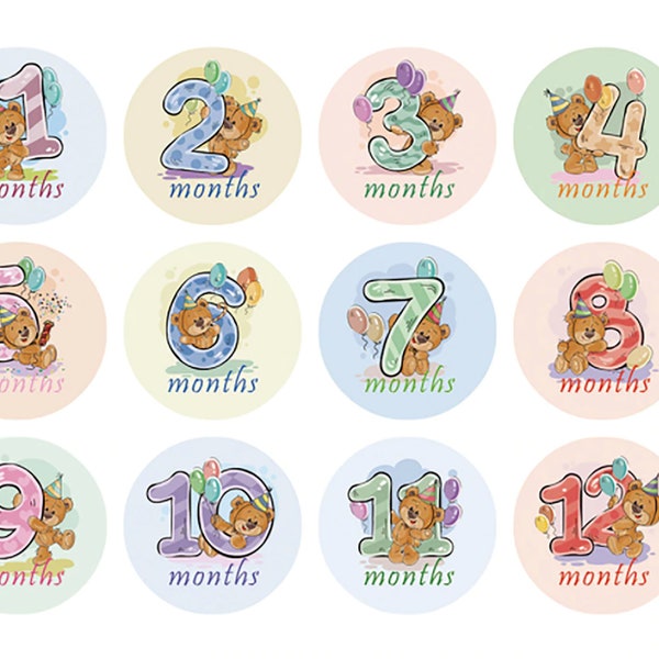Month Stickers Baby - Etsy