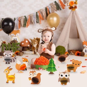 Woodland Animal Centerpieces, Woodland Birthday Party Decorations ...