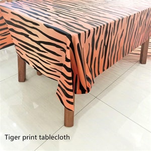 Safari Jungle Party Tablecloth, Animal Print, 5-piece Set - Etsy