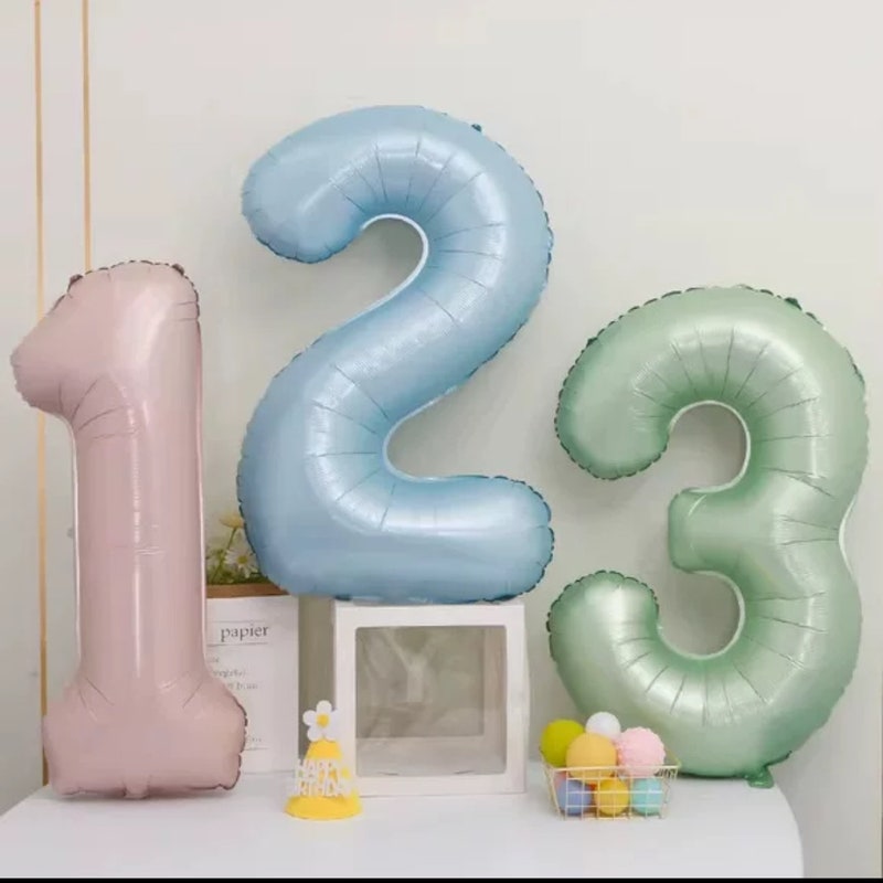 Number Balloons - Etsy