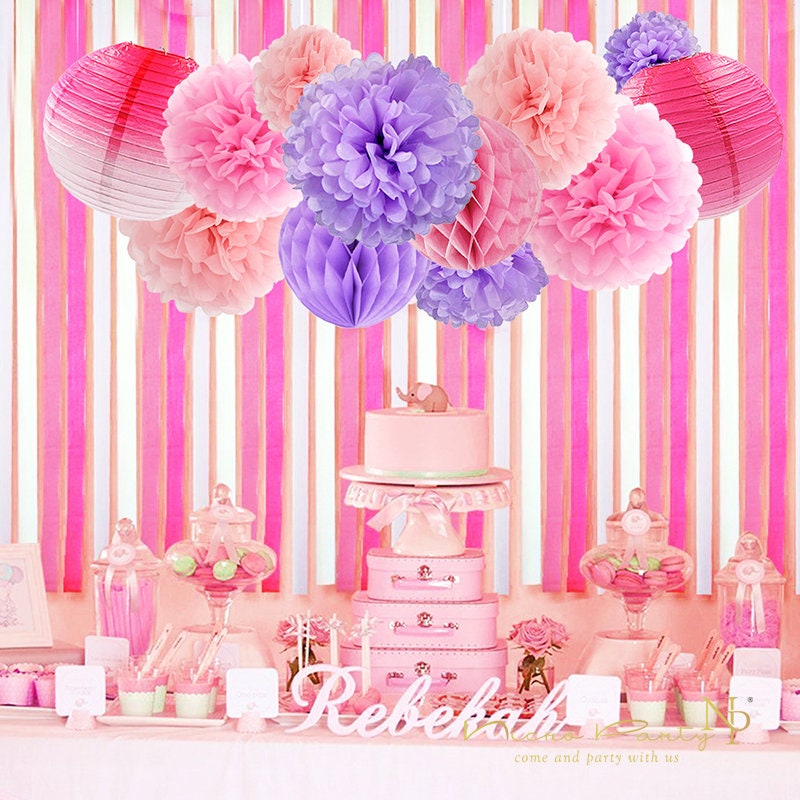 GIRLS BIRTHDAY Party Decoration Pink Lavender Princess Party Etsy girls-birthday-party-decoration-pink-lavender-princess-party-etsy