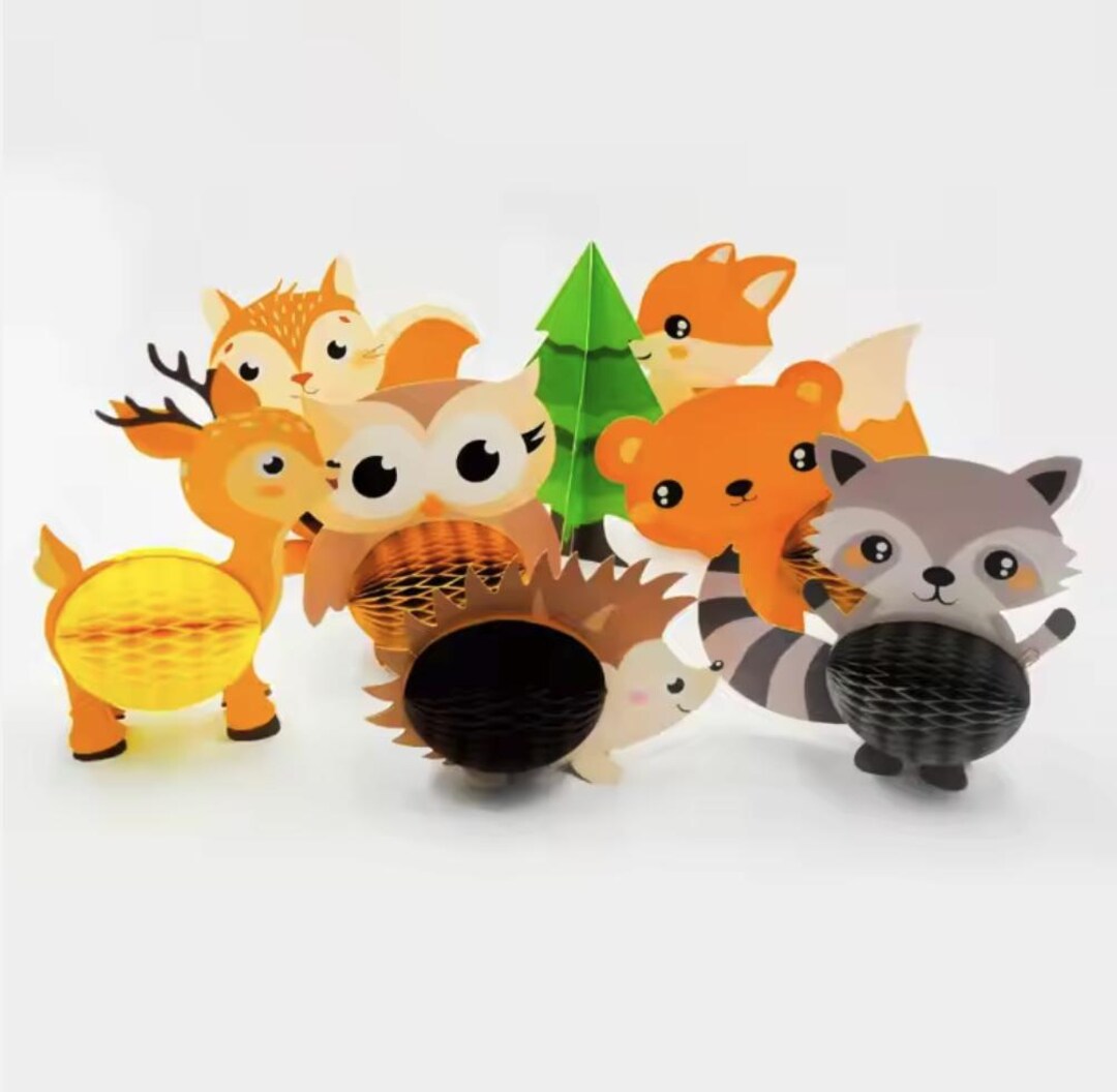 Woodland Animal Centerpieces Table Decorations - Etsy