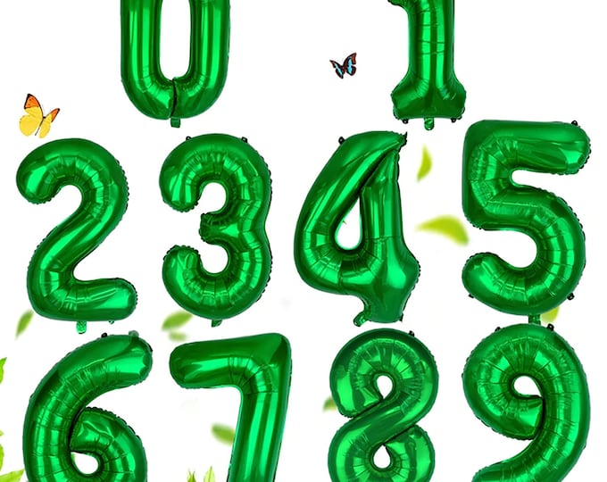 32inches Green Number Balloons Number Balloons Giant Number | Etsy