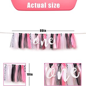 Cow Print High Chair Birthday Banner, Pink Cow Banner for 1st Birthday ...