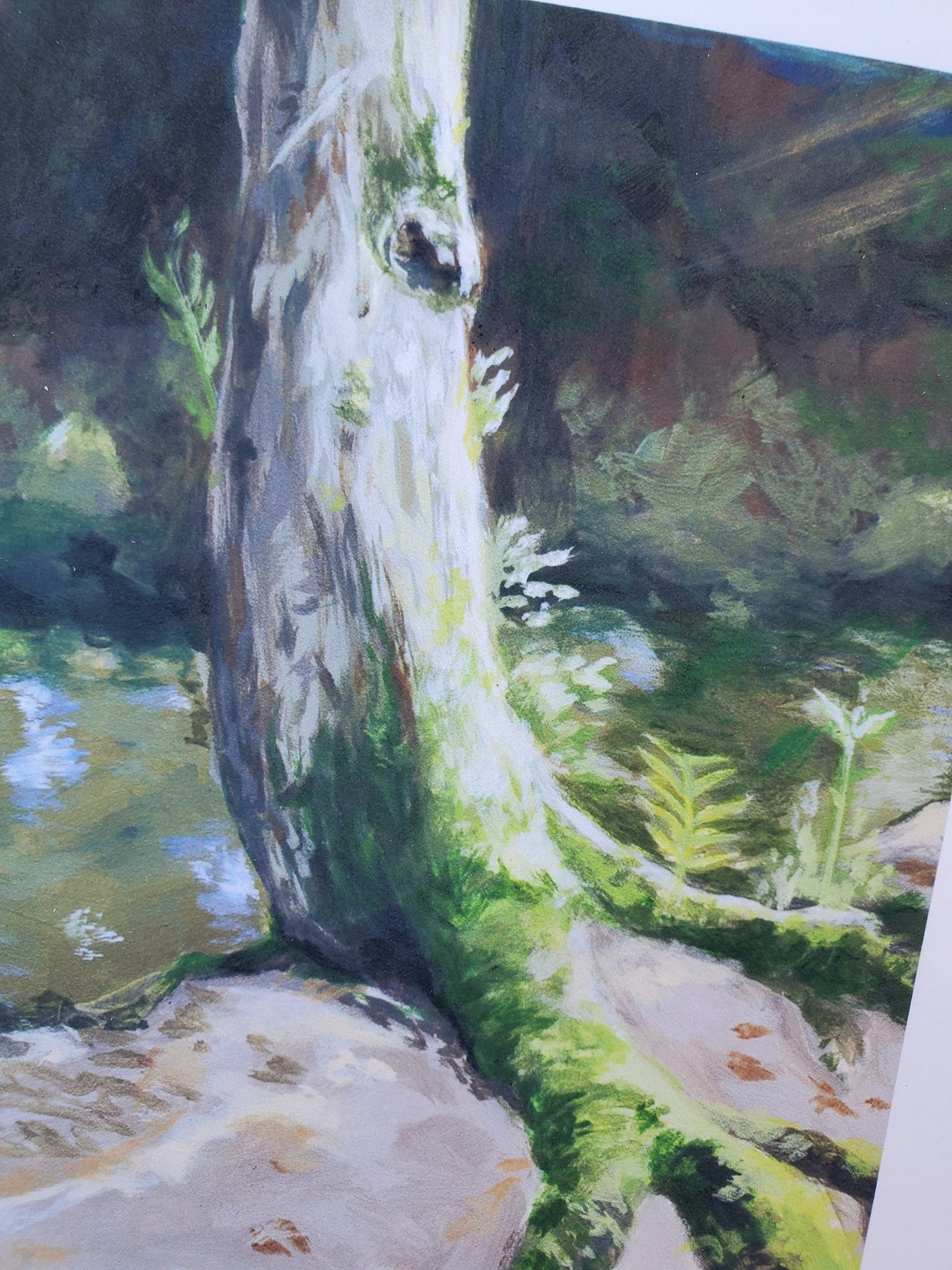 Fae Tree Gouache Tree Fine Art Print Ghibli Inspired - Etsy Singapore