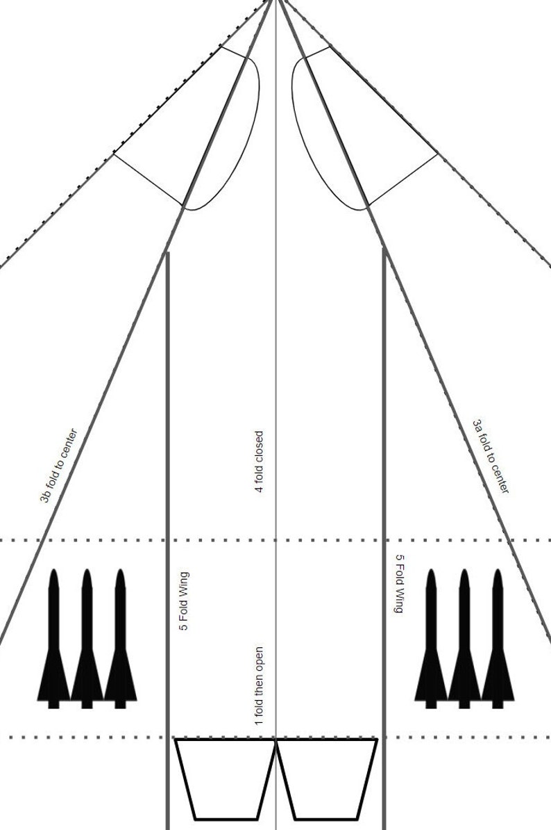 Paper Airplane Print Fold Craft | Digital Download - Etsy