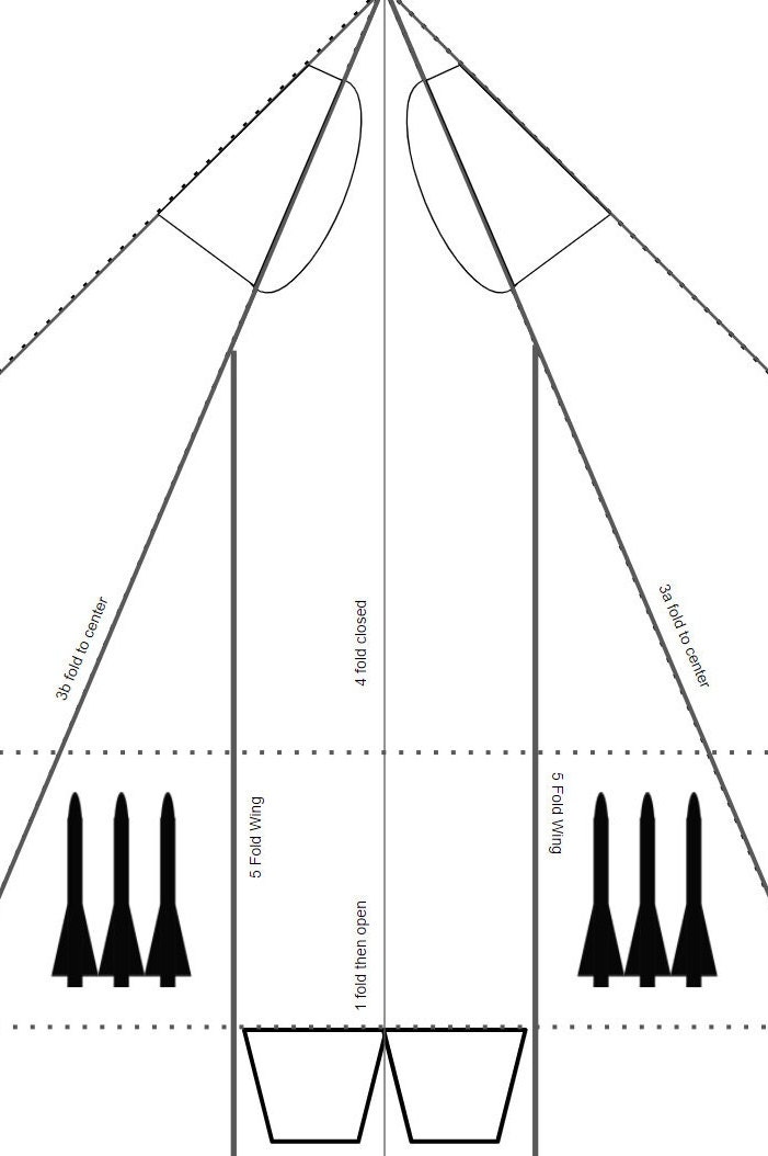 Paper Airplane Print Fold Craft | Digital Download - Etsy