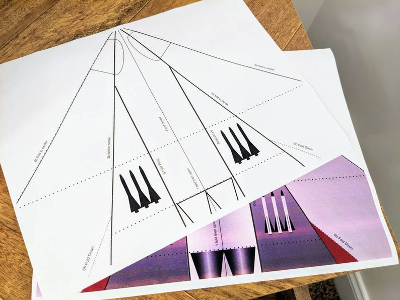 Paper Airplane Print Fold Craft | Digital Download - Etsy