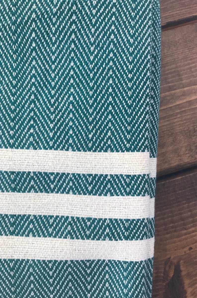 Turkish Hand Towel Set of Two petrol Green - Etsy