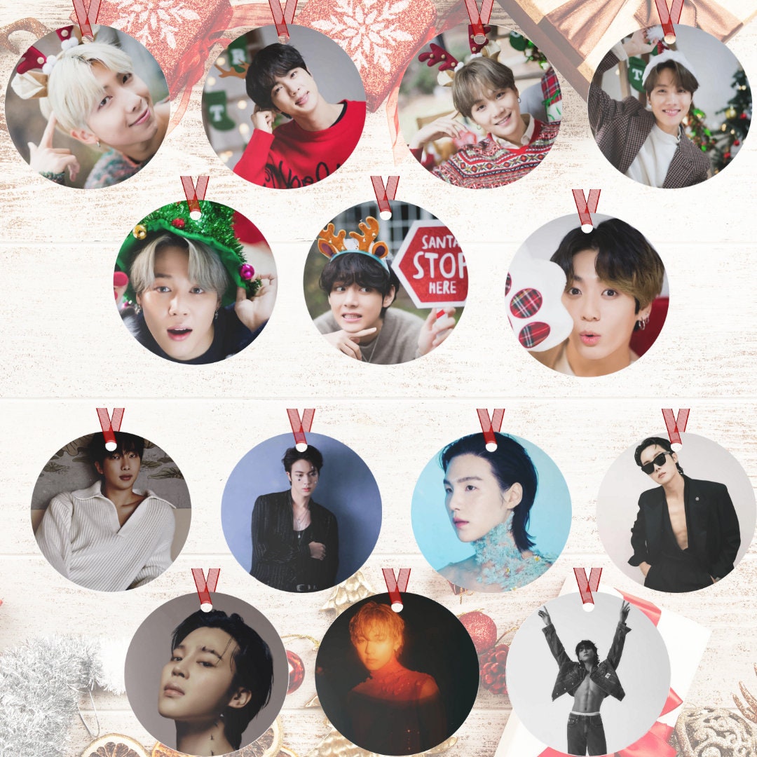 Bts/army Christmas Ornaments | BTS Metal Photo Ornaments | Kpop ...