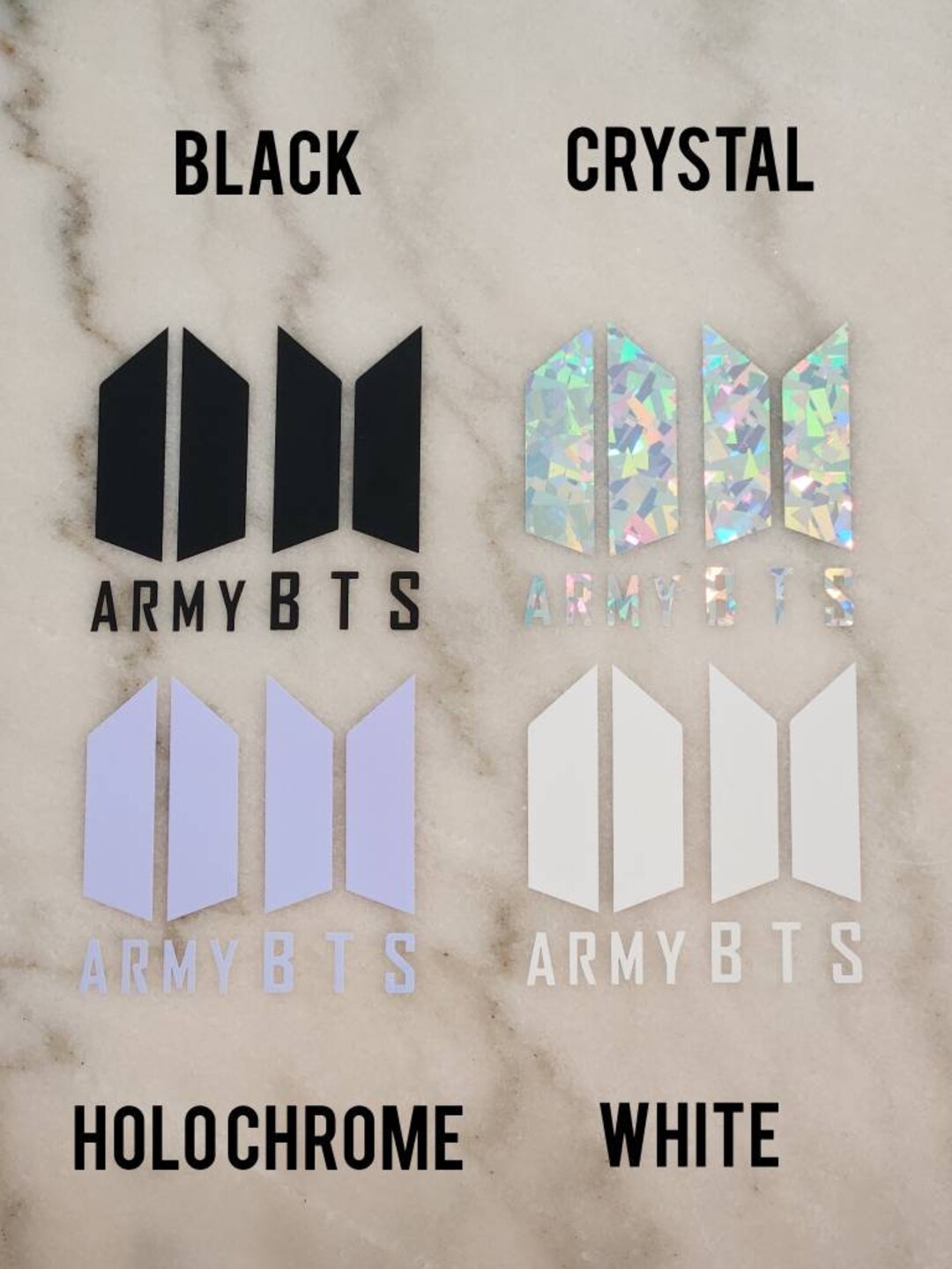 BTS Decals BTS and ARMY Logo Shield Vinyl Sticker for Cars, Laptops ...