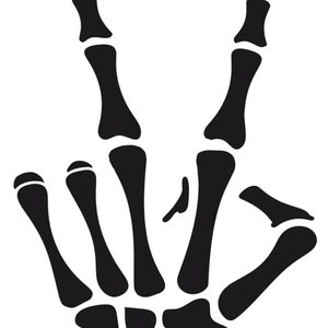 Skeleton Peace Sign / Jeep Wave Decal - Etsy