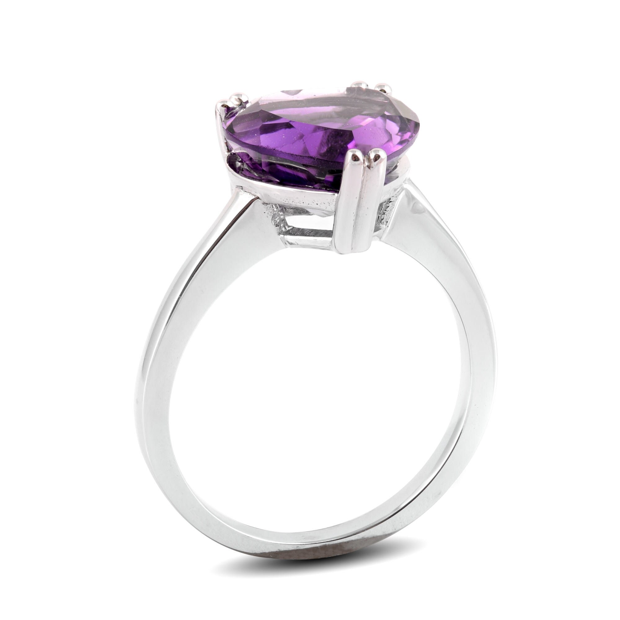 Amethyst Ring, February Birthstone, Engagement Ring, Natural Amethyst ...