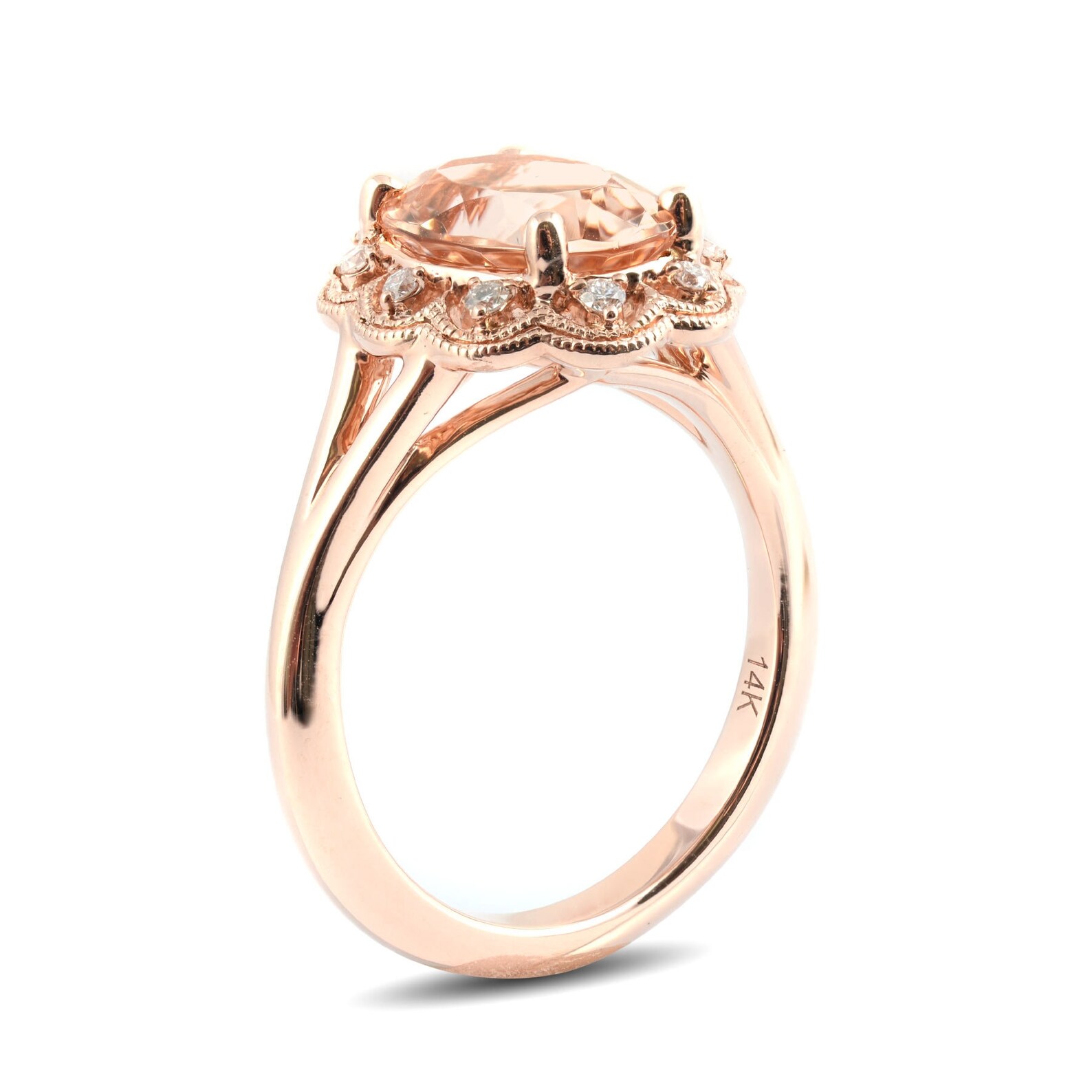 Morganite Ring Natural Morganite Ring 2.41 Carats Morganite - Etsy