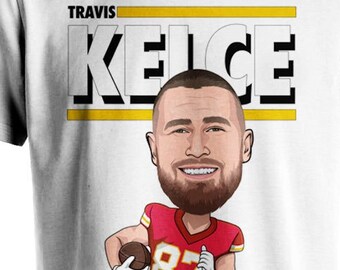 Travis Kelce Cartoon Shirt - Etsy