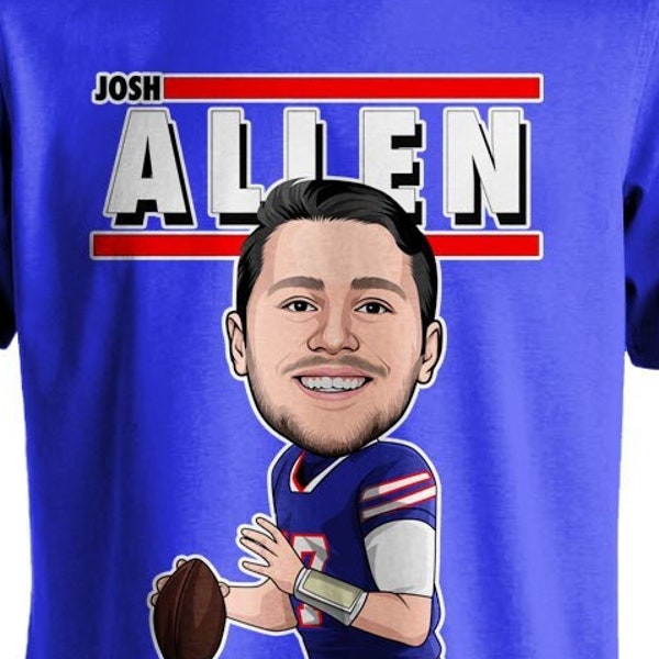 Josh Allen Caricature Shirt - Etsy