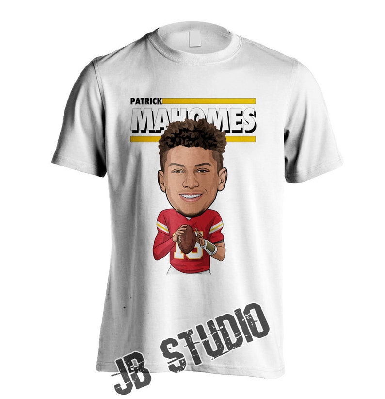Patrick Mahomes Graphic Toon Kansas City Chiefs Football Tee Shirt ...