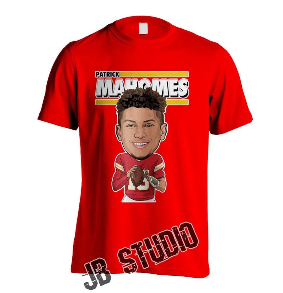 Patrick Mahomes Graphic Toon Kansas City Chiefs Football Tee Shirt ...
