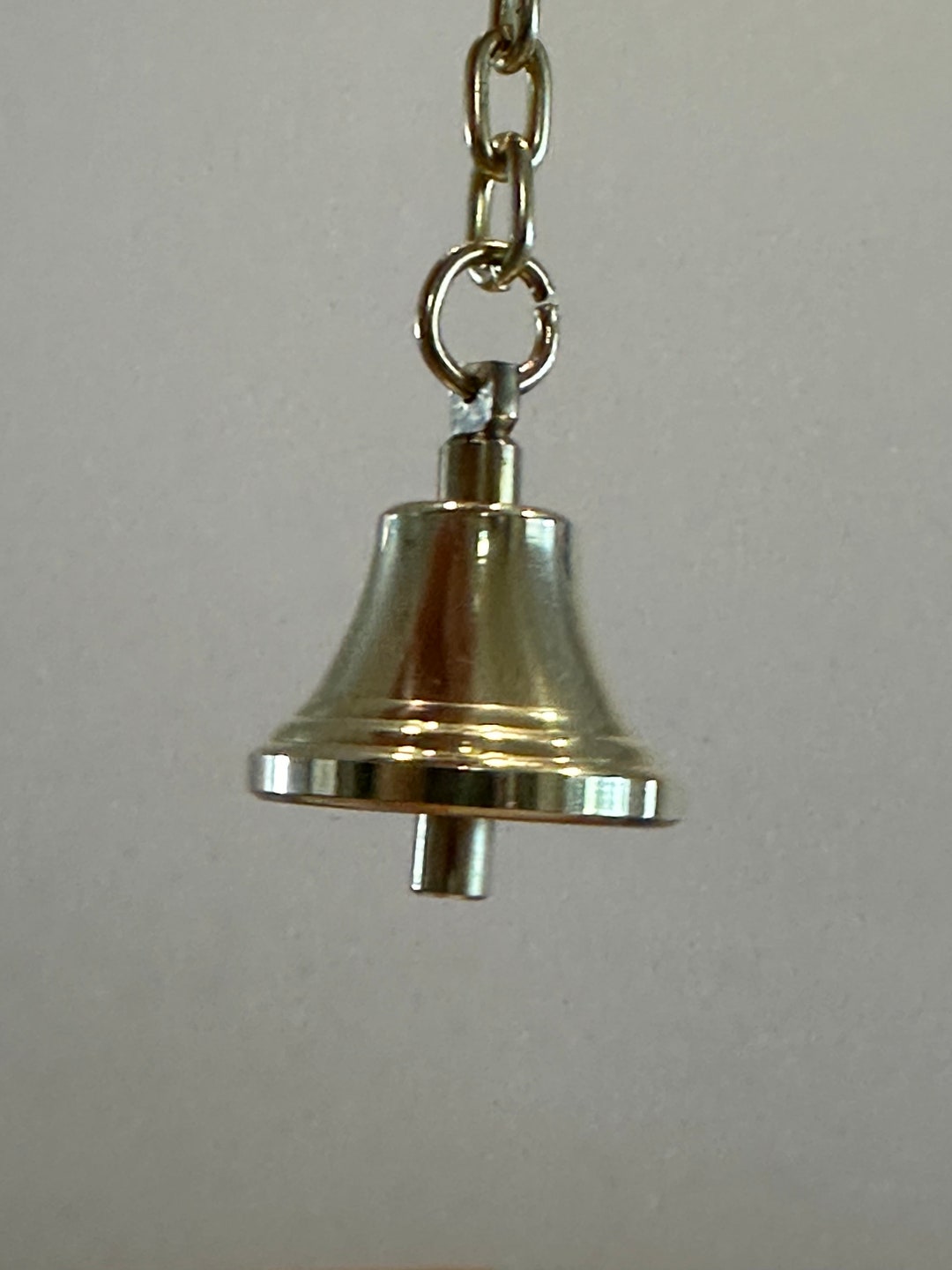 Vintage 1980's Brass Nautical Bell Keychain - Etsy