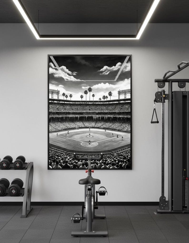 Dodger Stadium Poster, Los Angeles Dodgers Poster Print, MLB Stadium ...