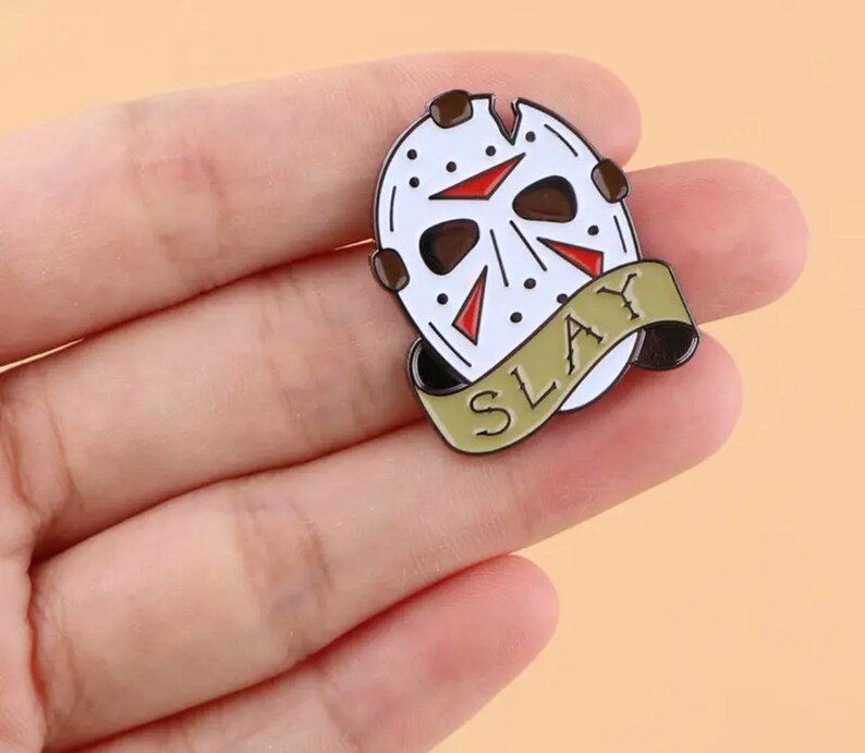 Friday the 13th Jason Voorhees Mask Enamel Pin Friday the 13th Pin ...