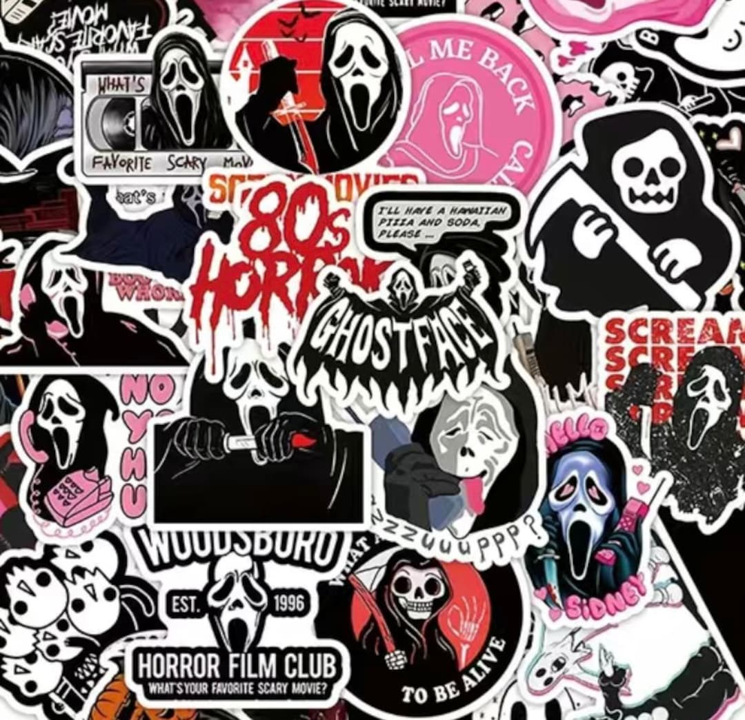 Ghostface Stickers Scream Horror Movie Character Sticker Pack Die Cut ...