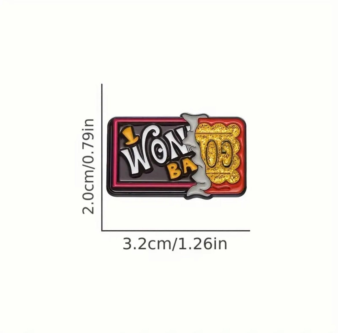 Willy Wonka Chocolate Golden Ticket Pin Movie Character Pin Willy Wonka ...