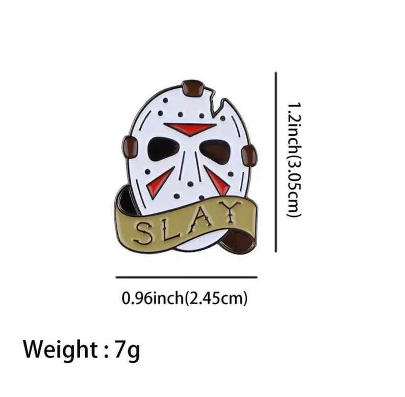 Friday the 13th Jason Voorhees Mask Enamel Pin Friday the 13th Pin ...
