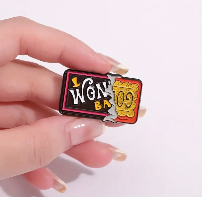 Willy Wonka Chocolate Golden Ticket Pin Movie Character Pin Willy Wonka ...