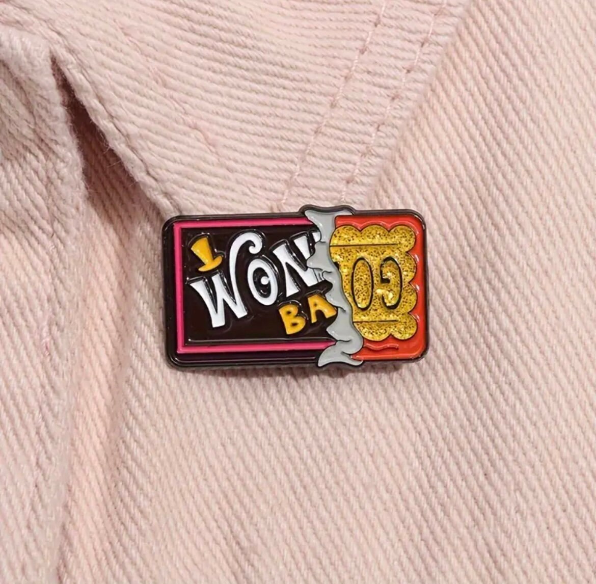 Willy Wonka Chocolate Golden Ticket Pin Movie Character Pin Willy Wonka ...