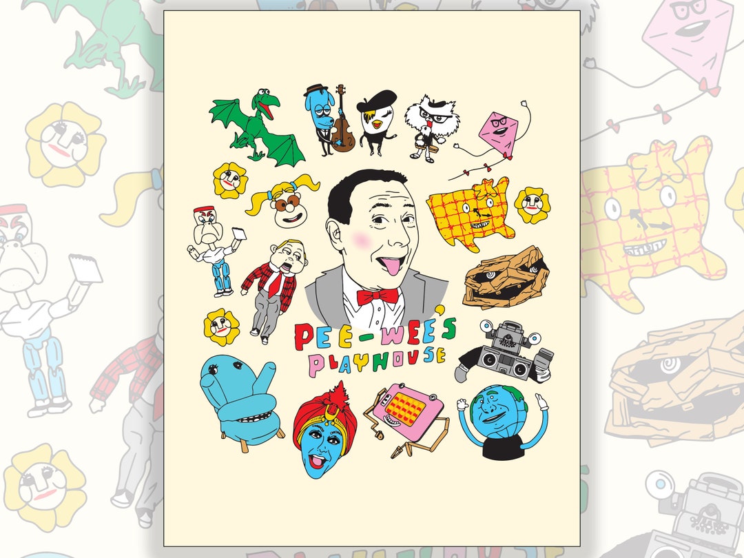 Pee-wee's Playhouse Illustration Print Pee-wee Herman 8.5x11 - Etsy