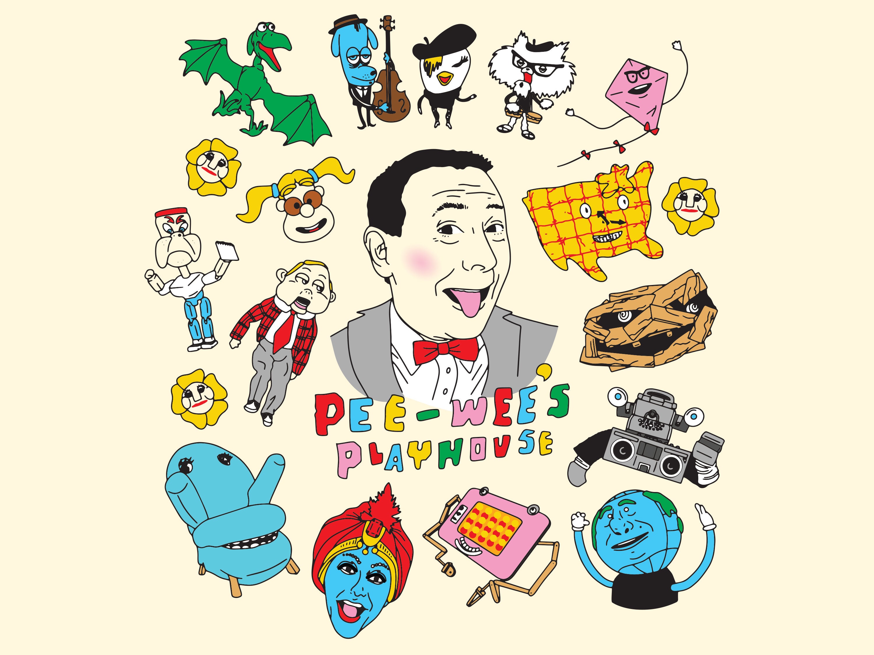 Pee-wee's Playhouse Illustration Print Pee-wee Herman 8.5x11 - Etsy