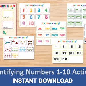 Preschool Numbers Activity | Toddler | Homeschool | Learning Numbers ...