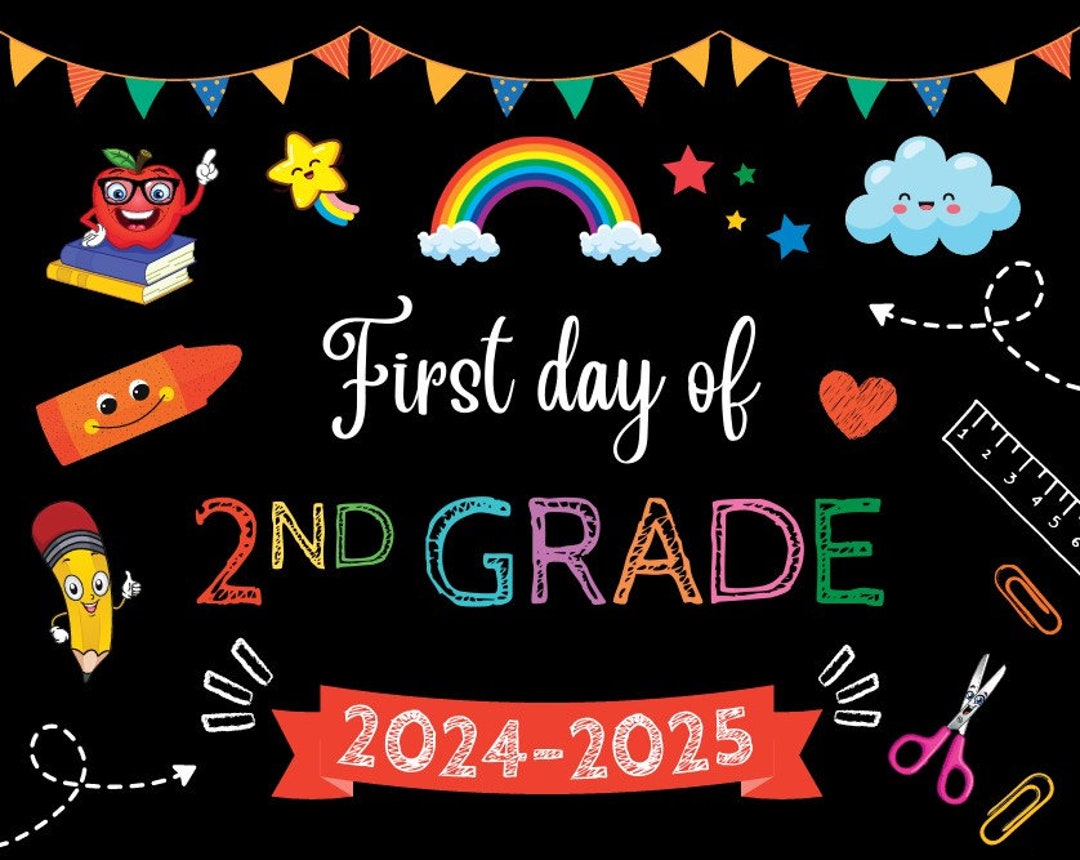 First Day & Last Day of 2nd Grade Signs Instant Download First Day of ...