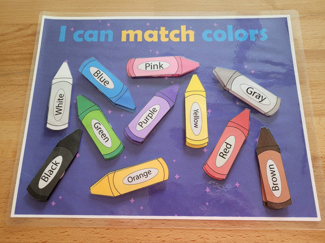 Preschool Color Activity Toddler Homeschool Learning Colors Prek ...