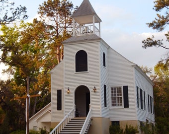 First Presbyterian Church of Savannah Watercolor Print by