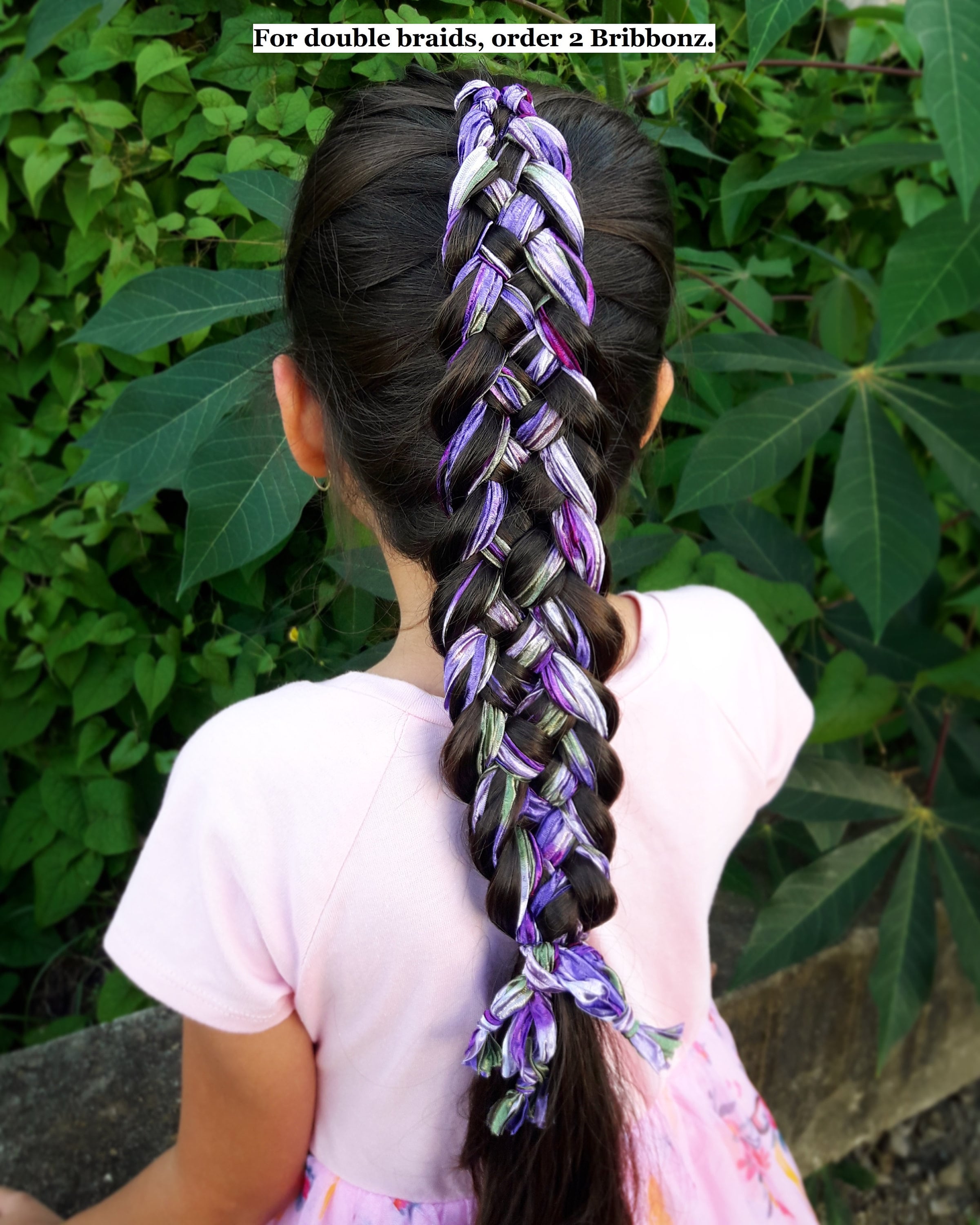 Ribbon Braided Into Hair