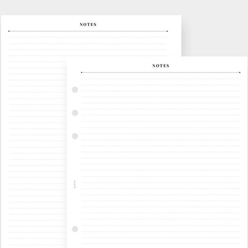 Classic Notes A5 Printable - Etsy