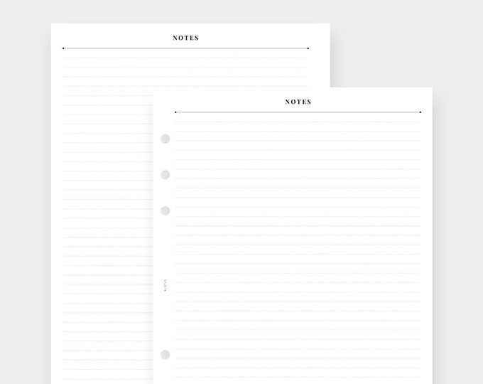 Classic Notes A5 Printable | Etsy