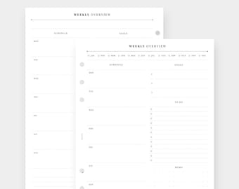Classic Weekly Overview A5 - Etsy
