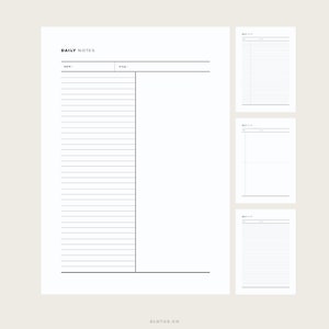 Minimalist Notes Printable L Lined Paper, Student Notes, to Do List ...