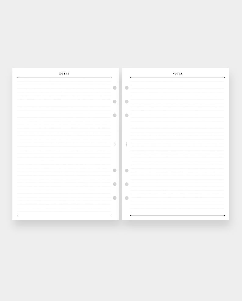 Classic Notes - A5 Printable - Etsy