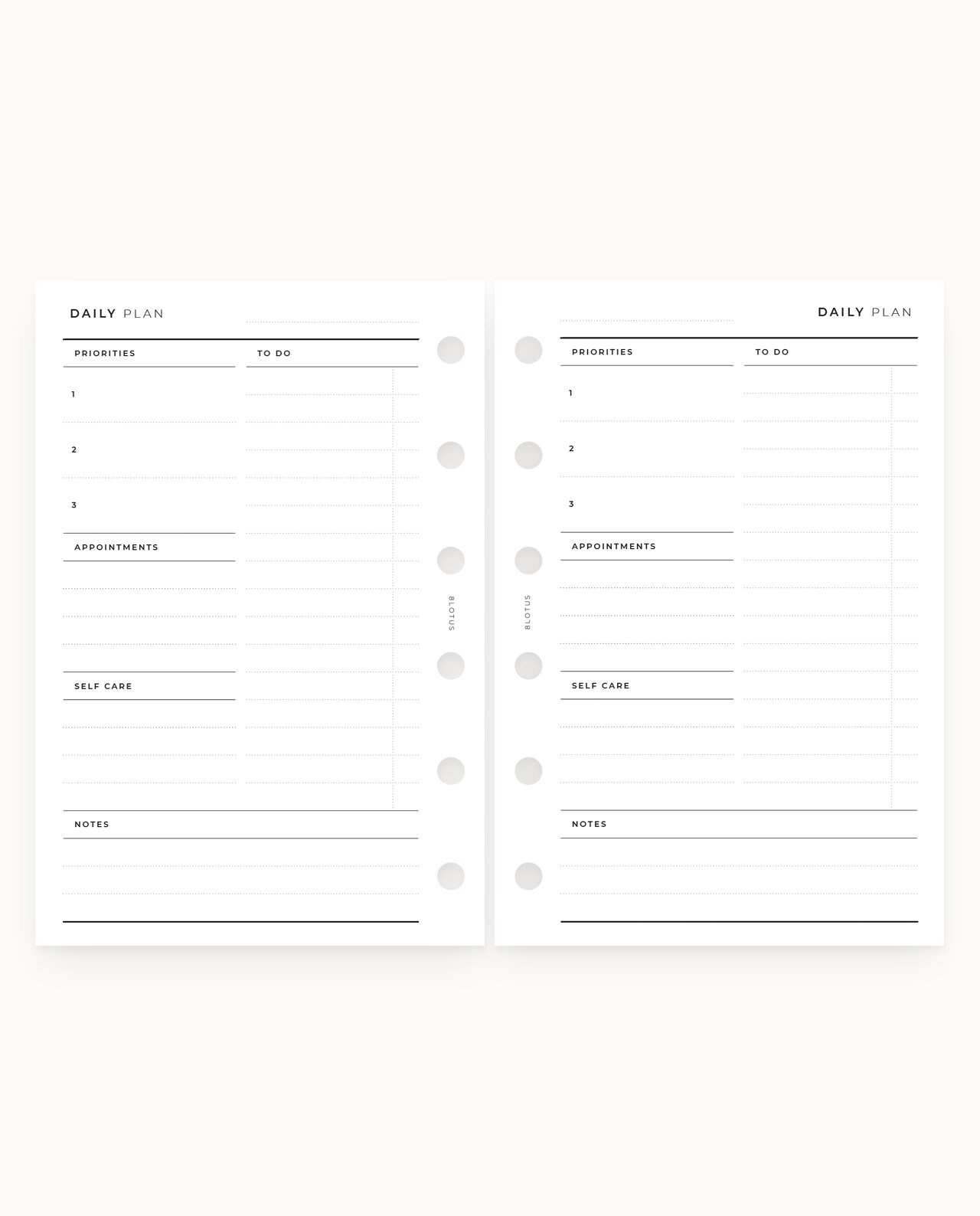 Minimalist Daily Planner Pocket - Etsy