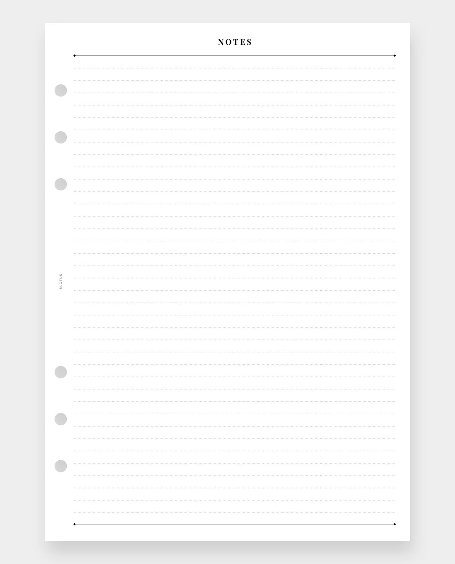 Classic Notes A5 Printable - Etsy